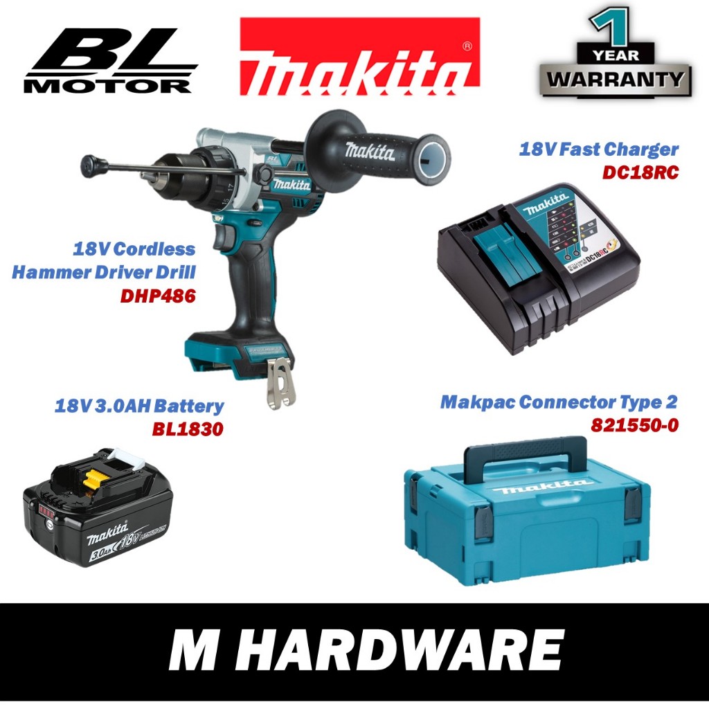 MAKITA DHP486 18V CORDLESS Hammer Driver Drill | Shopee Malaysia