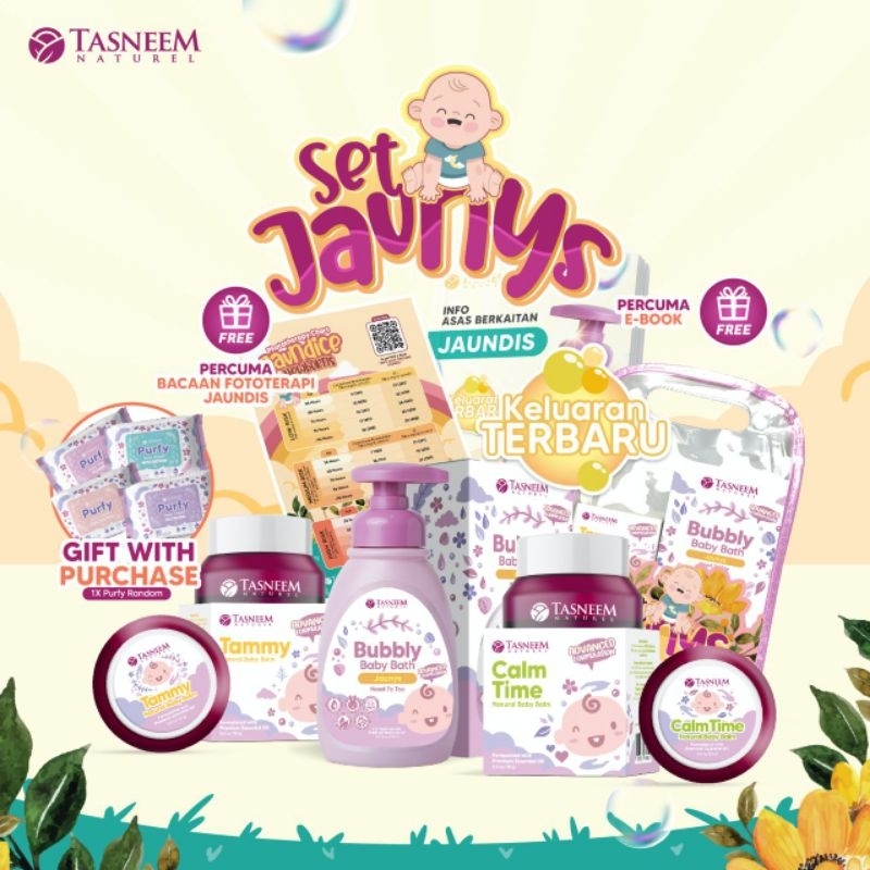 Set Jaunys Tasneem Naturel Baby Newborn Jaundice Bayi Kuning Mandian ...