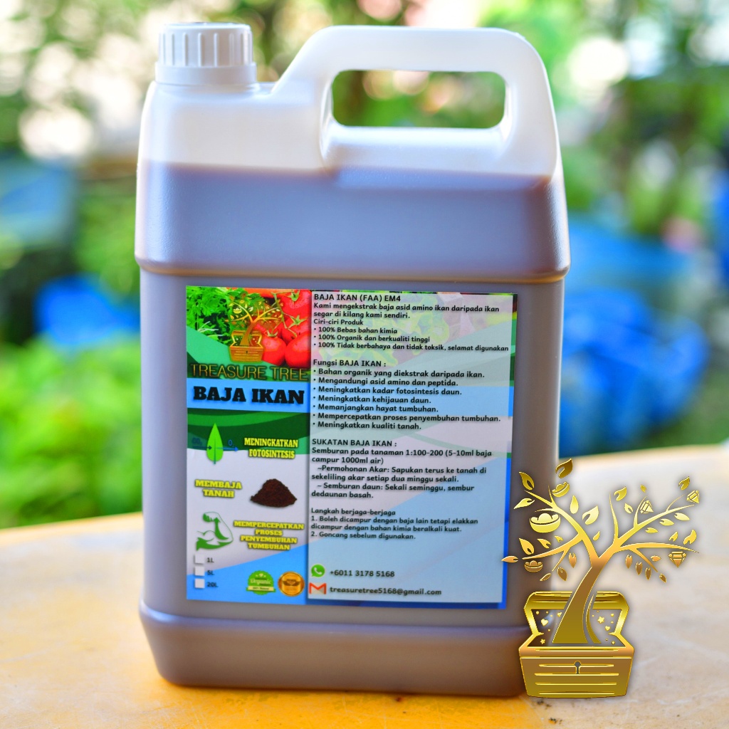 BAJA IKAN UNTUK PERTANIAN 5 LITER #ORGANIK #EM4 /FISH AMINO ACIDS (FAA ...