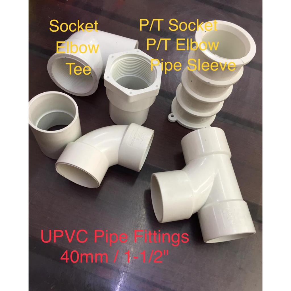UPVC Pipe Fittings Socket Elbow Tee PT Socket PT Elbow Pipe Sleeve UPVC Connector Barang Paip ...