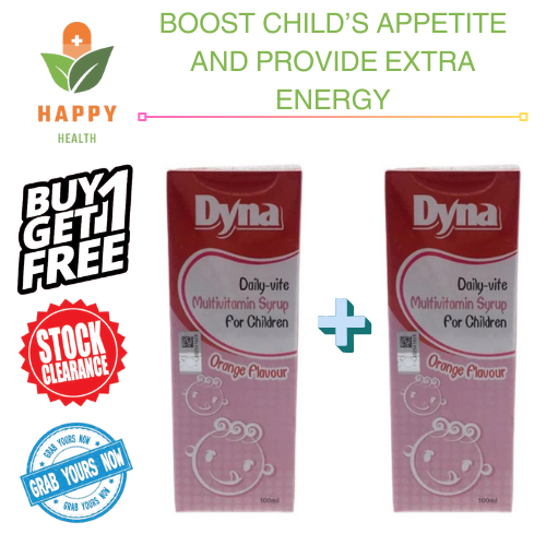 DYNA DAILY-VITE MULTIVITAMIN SYRUP FOR CHILDREN 100ML - Boost Appetite ...