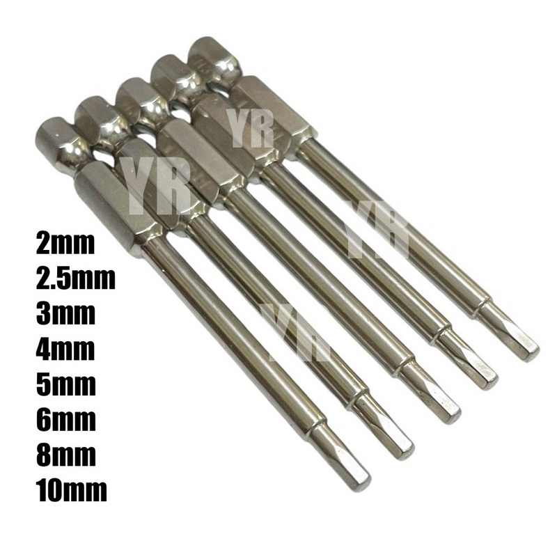 Allen Key Screw Bit 2mm 2.5mm 3mm 4mm 5mm 6mm 8mm 10mm Hex Screw Bit ...