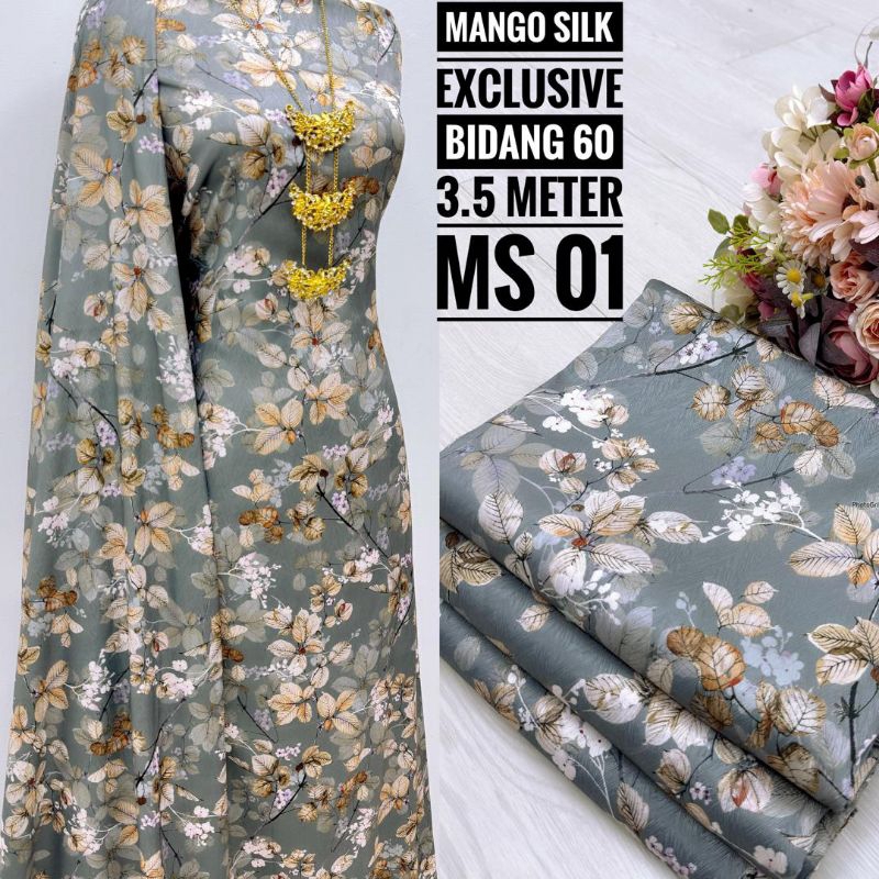 Kain Pasang Mango Silk Exclusive Sepasang 3.5Meter Bidang 60 | Shopee ...