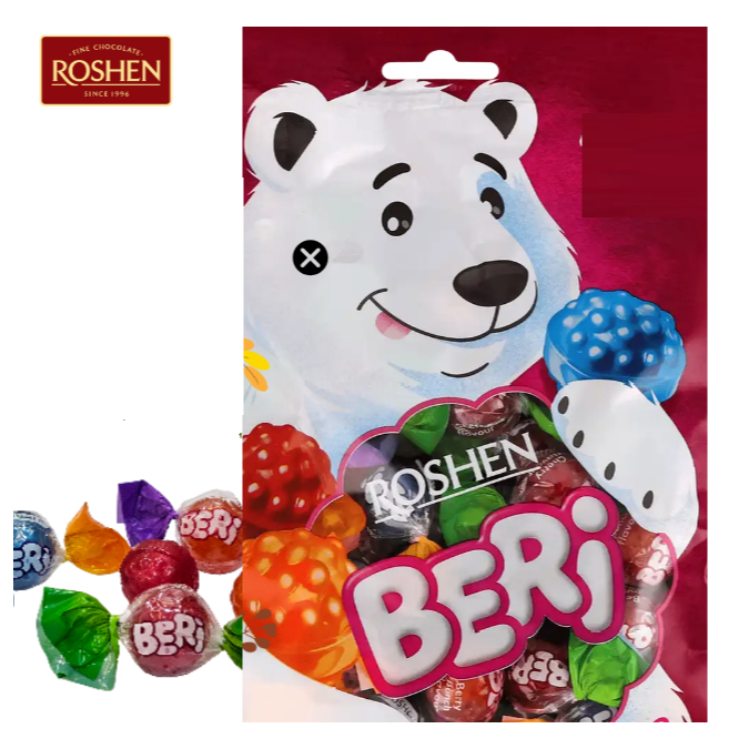Roshen Beri Mix Flavour Berry Hard Candies with Fillings Gula Gula ...