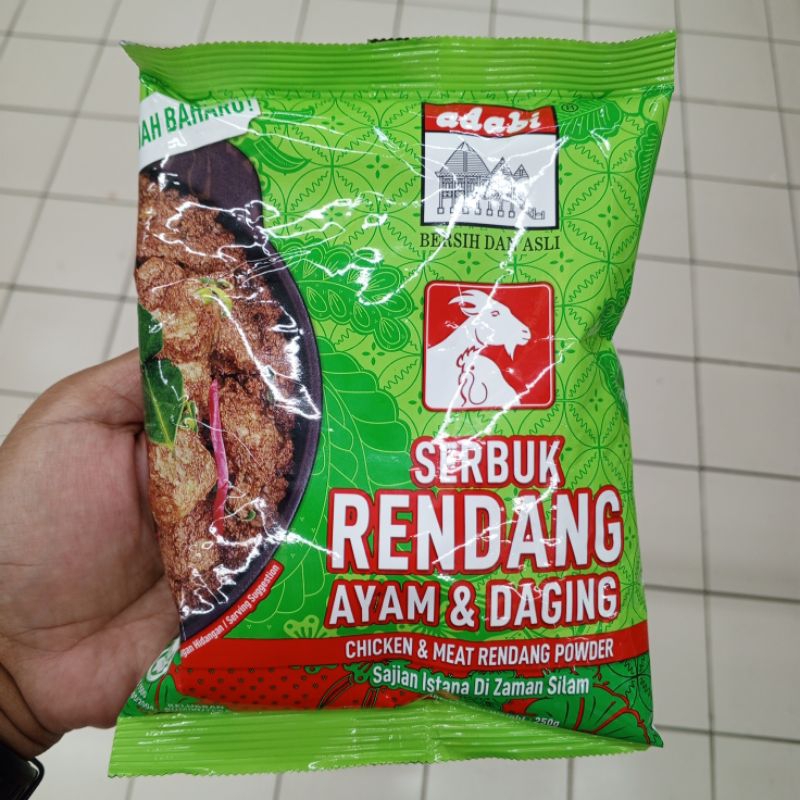 Adabi Sebuk Rendang Ayam & Daging Chicken & Meat Rendang Powder 250g ...
