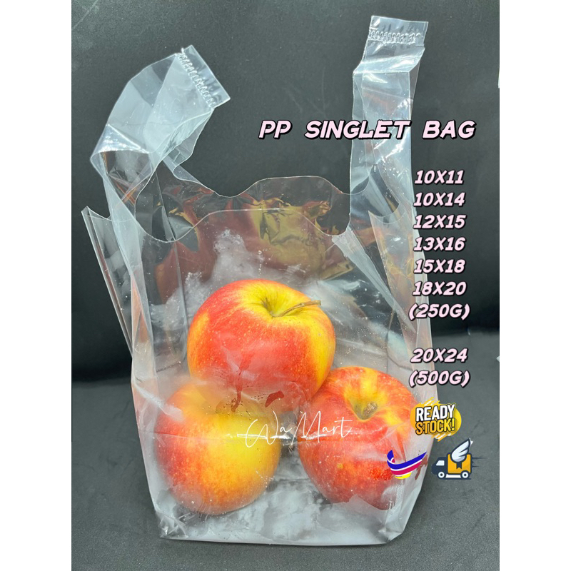 (150G/PKT) PP Transparent Plastic Bag / PP Singlet Bag /lutsinar ...