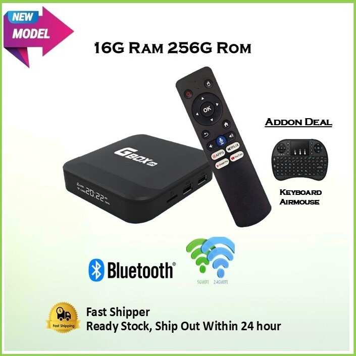(2024 New Model) GBOX 16G RAM 256G ROM Super Ultra HD TV Player | Shopee Malaysia