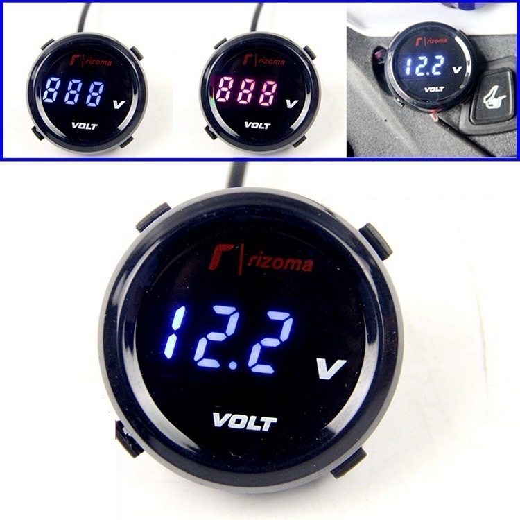 VVoltmeter LED Display Digital Voltage Meter 12V Battery Universal Car ...