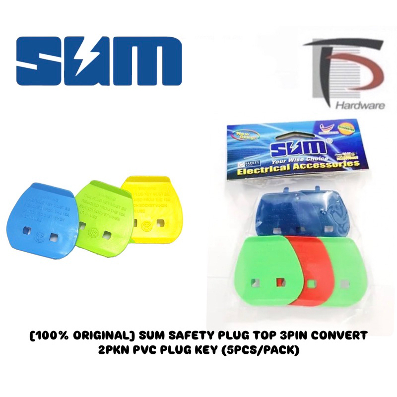 [100% ORIGINAL] SUM SAFETY PLUG TOP 3PIN CONVERT 2PKN PVC PLUG KEY ...