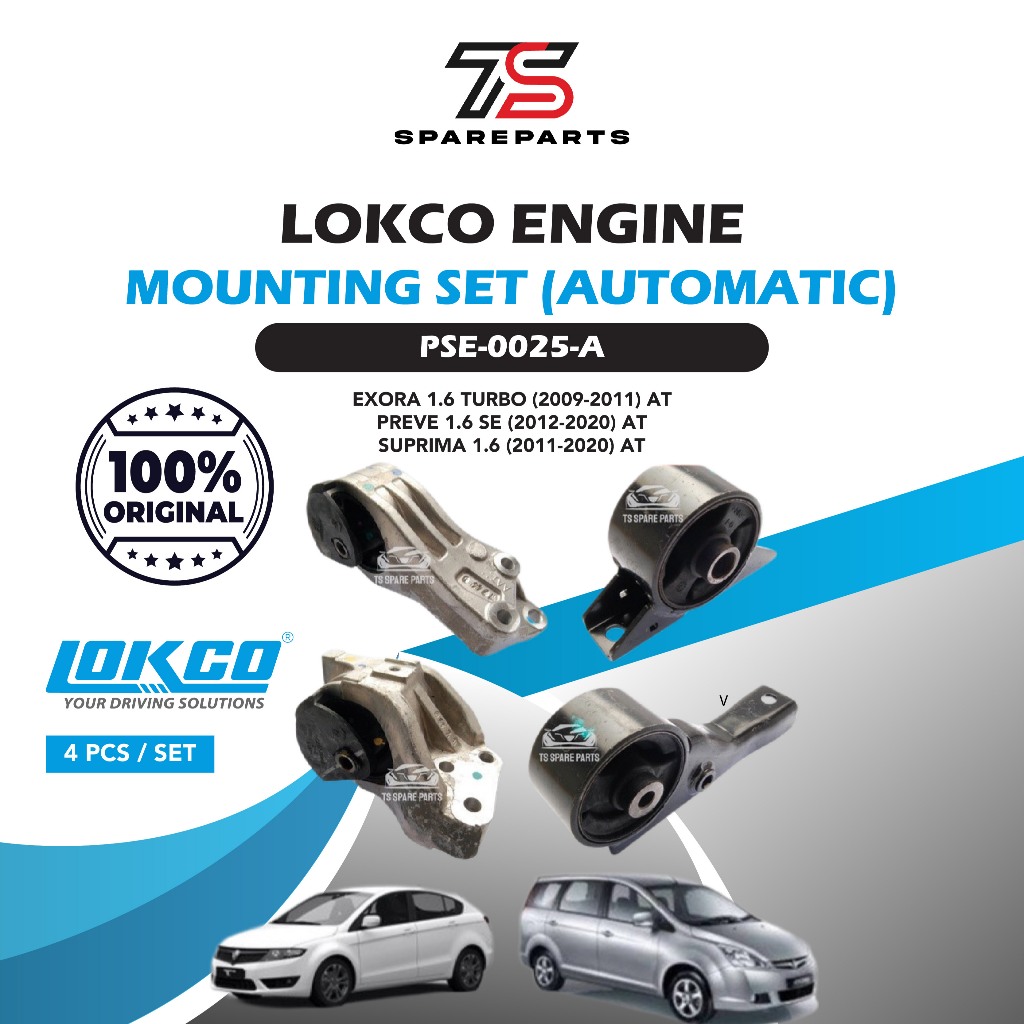 LOKCO Engine Mounting Proton EXORA 1.6 TURBO (2009-2011),PREVE 1.6 SE ...