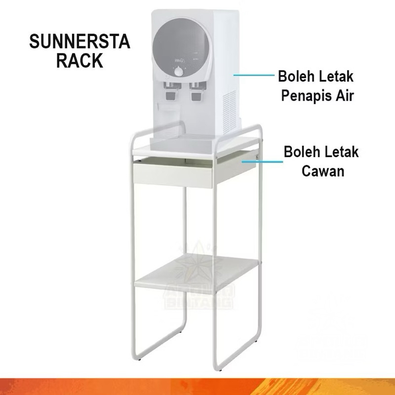 IKEA SUNNERSTA Kitchen Trolley Rak Penapis Air Rak Coway | Shopee Malaysia
