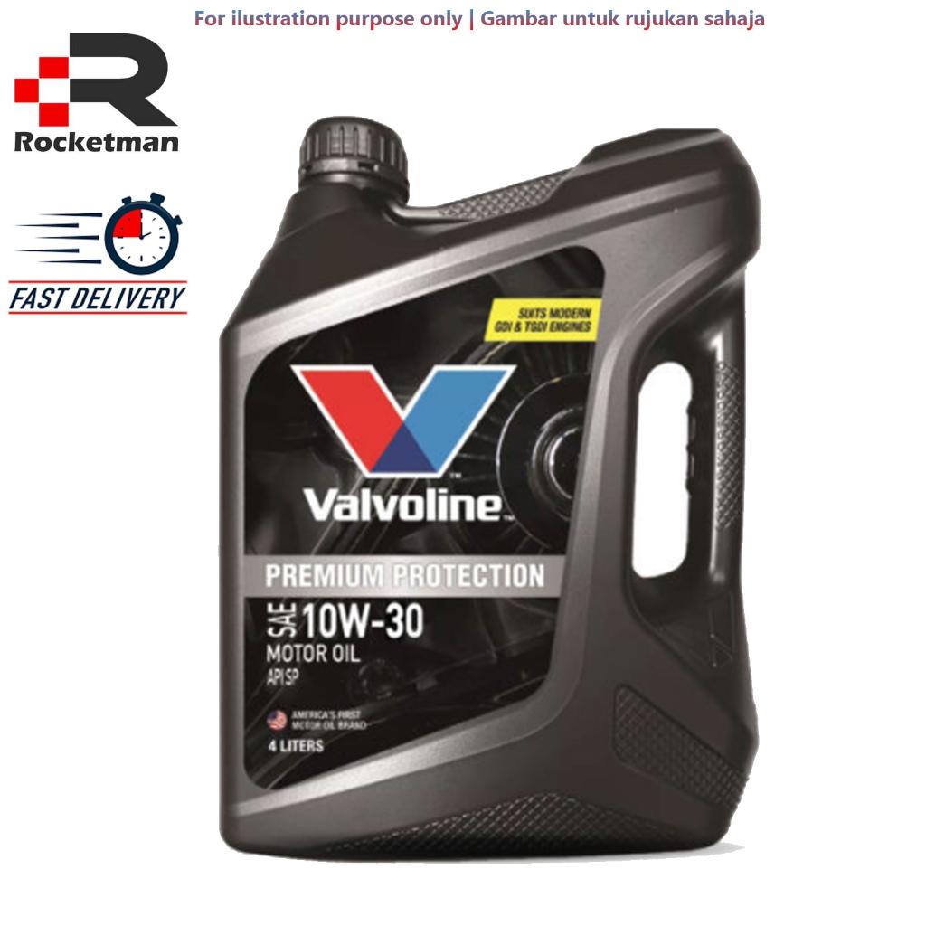 VALVOLINE PREMIUM PROTECTION ENGINE OIL 10W30 PREMIUM MINERAL API SP ...
