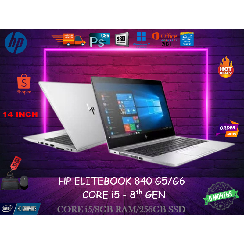 HP ELITEBOOK 840 G5/G6 ULTRABOOK-CORE i5 8th GENERATION/ 8GB RAM 256GB ...