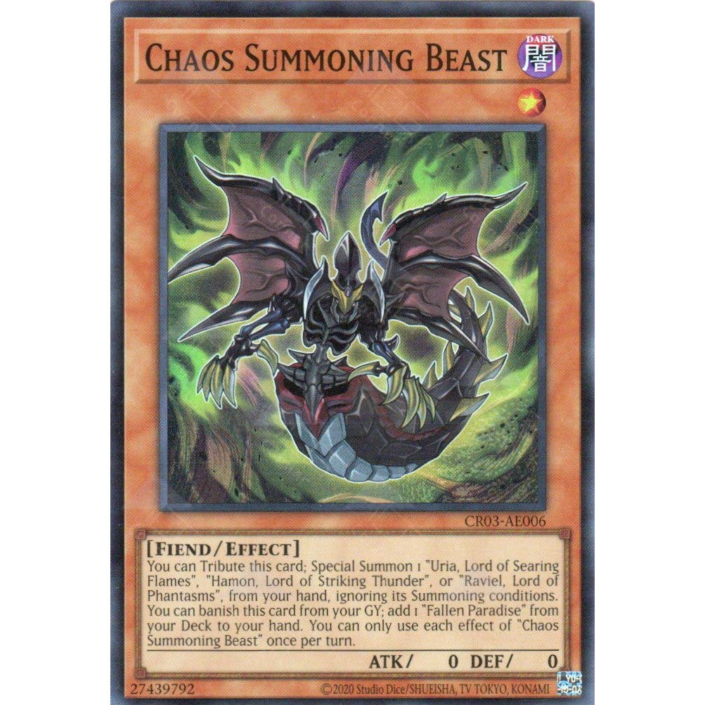 CR03-AE006 Chaos Summoning Beast (SR) | Shopee Malaysia