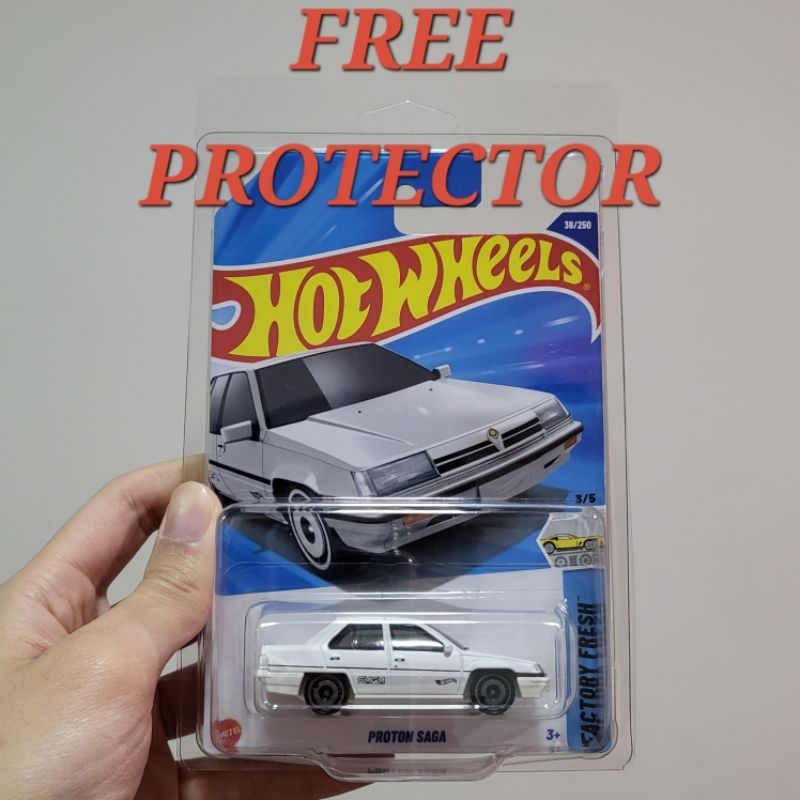 Hotwheels Proton Saga White Putih 2025 Free Protector Case | Shopee ...