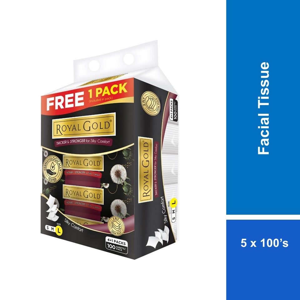 Royal Gold Luxurious Soft Pack 3ply 100s x 5 | Shopee Malaysia