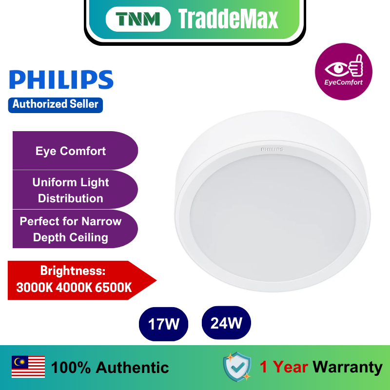 PHILIPS ️Meson Surface Mounted LED Downlight 59472 59474 17W 24W (3000K ...
