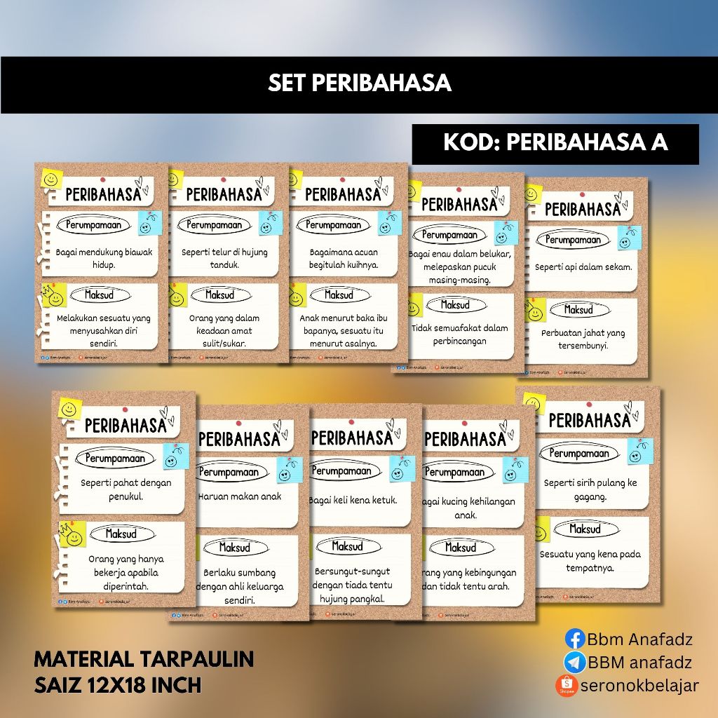 HOT SELLING PERIBAHASA MELAYU, HIASAN KELAS PAK21, BAHASA MELAYU ...