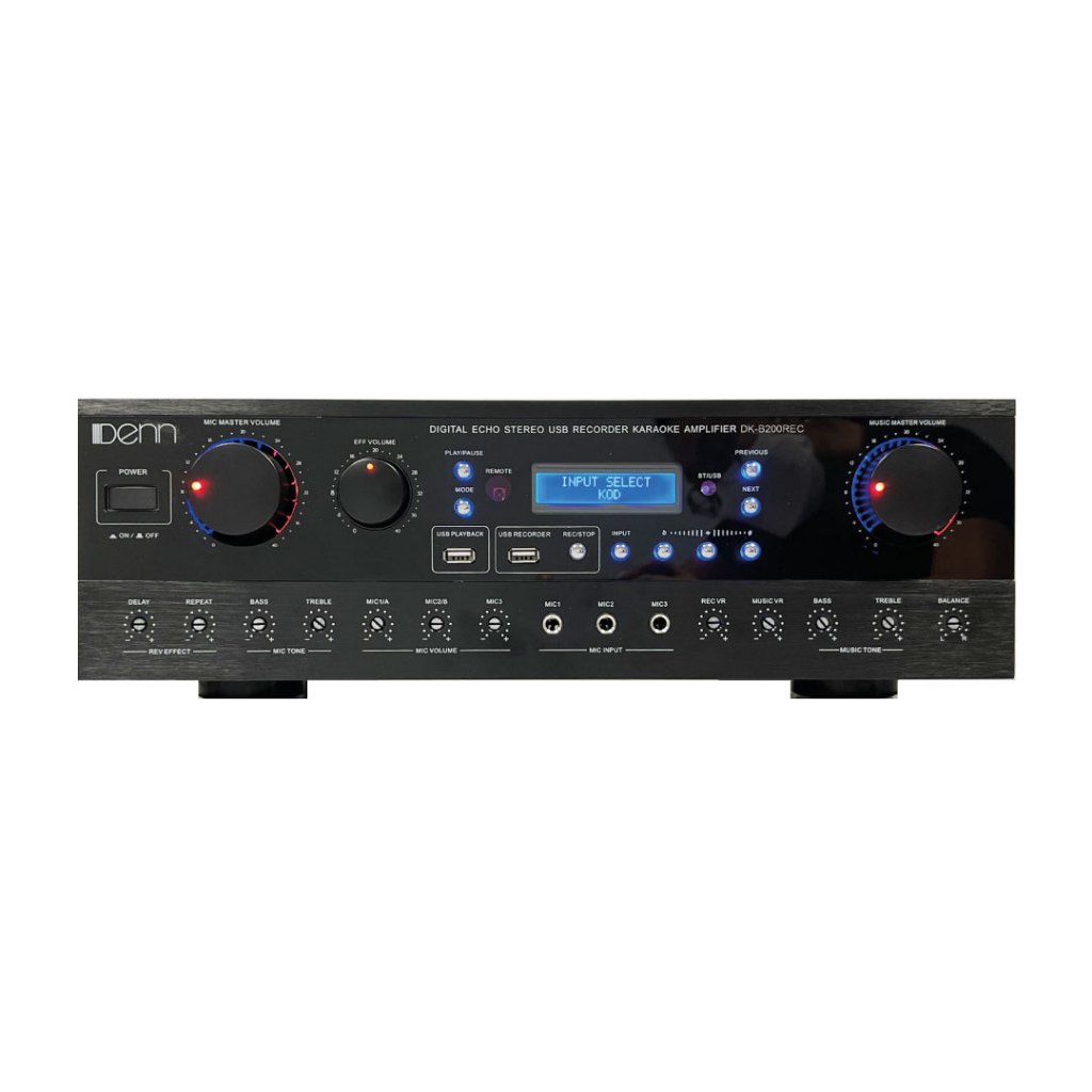 DENN DK-B200REC Digital Echo Stereo BT/USB Recorder Karaoke Amplifier | Shopee Malaysia