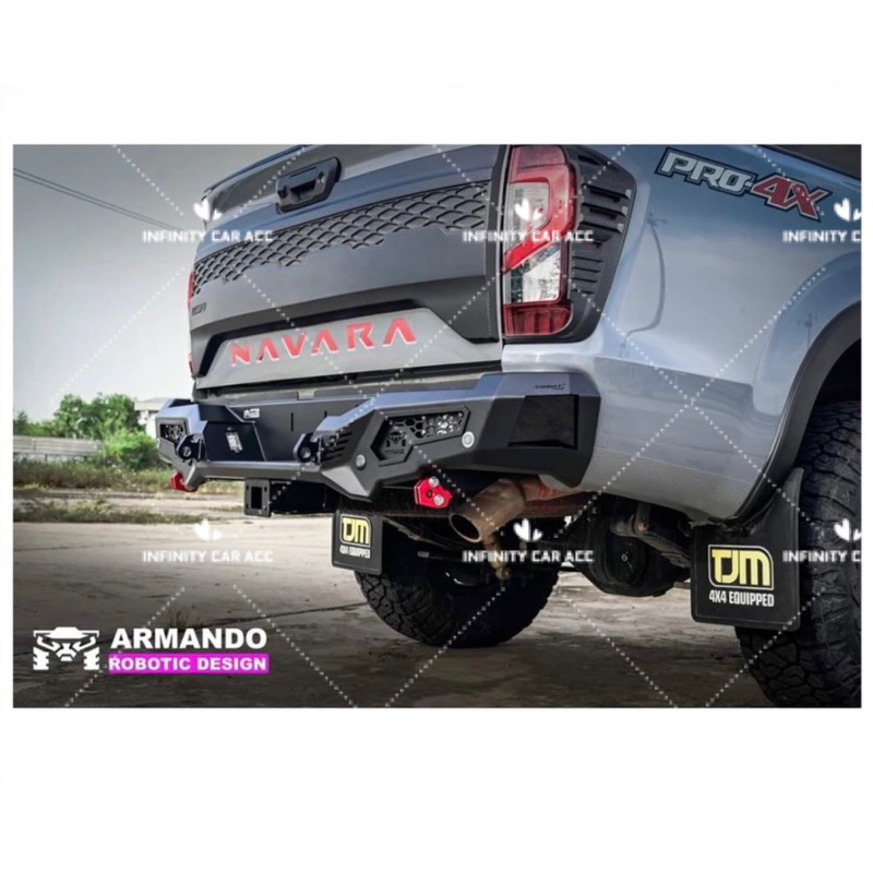 Nissan Navara Np300 Pro4x Armando Rear Bull Bar Bumper | Shopee Malaysia