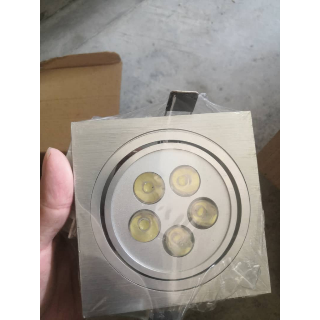 BIZHOU BRAND RECESSED SQUARE LED EYEBALL DOWNLIGHT 5W 6000K 105MM X ...