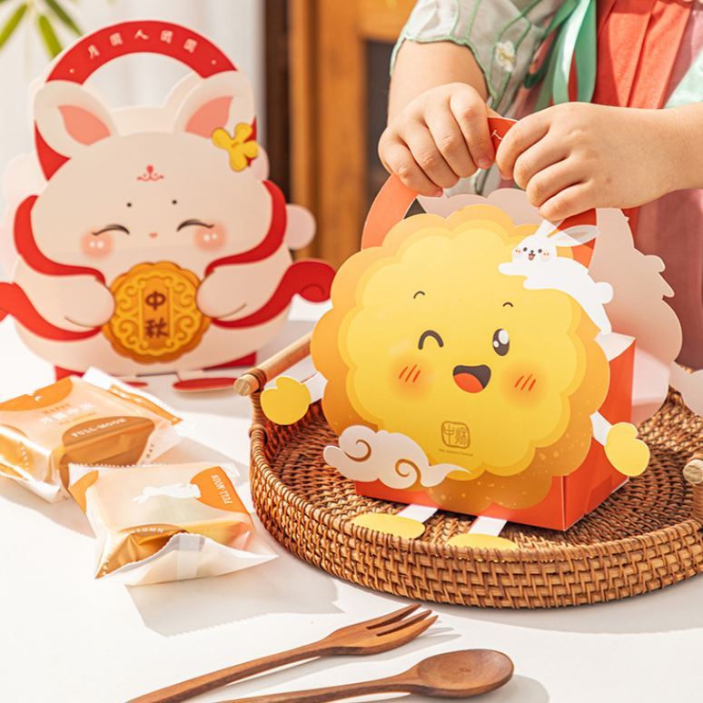 Mooncake box single pack 2 Mid-Autumn Festival gift box kindergarten ...