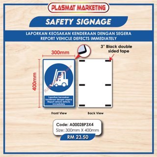 Safety Sign. Report Vehicle Defects Immediately | Shopee Malaysia