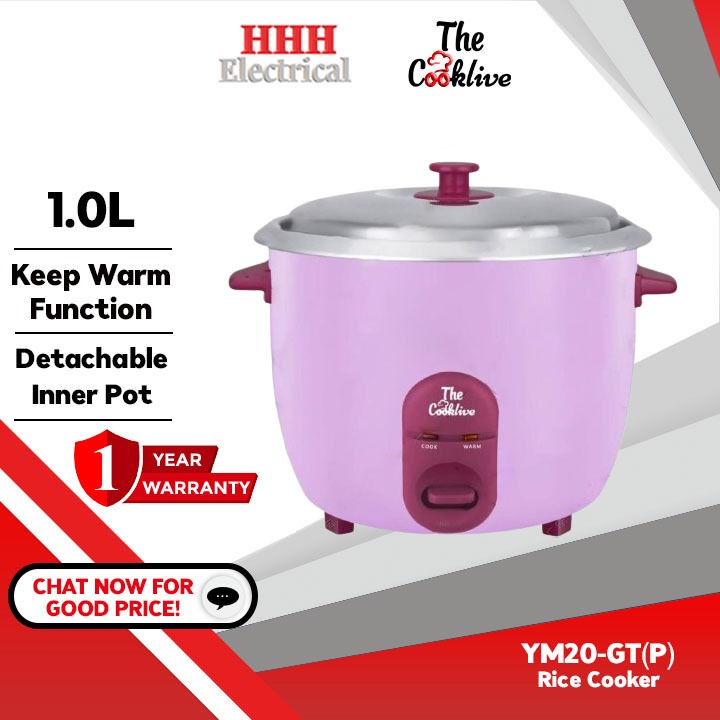 The Cooklive 1.0L Rice Cooker YM20-GT(P) Periuk Nasi with Keep Warm ...