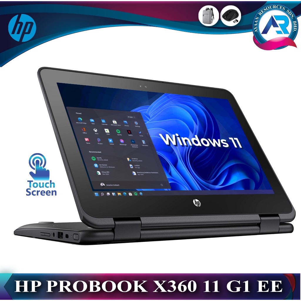 HP PROBOOK X360 11 G1 EE INTEL CELERON, 4GB RAM, 128GB SSD, WIFI, W CAM, 11.6-INCH HD (1366 X ...