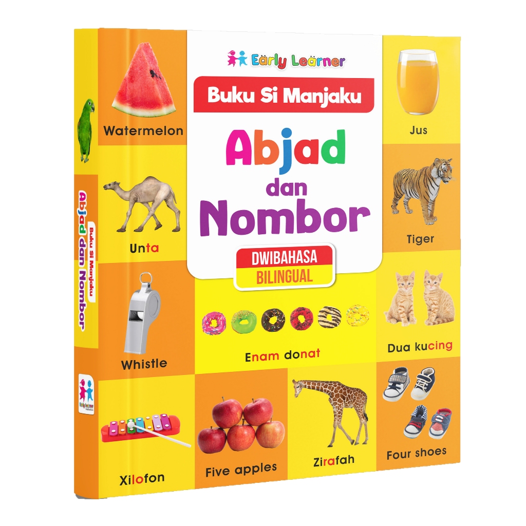Buku Si Manjaku (Abjad Dan Nombor Si Kecil) Dwibahasa /Board Book ...