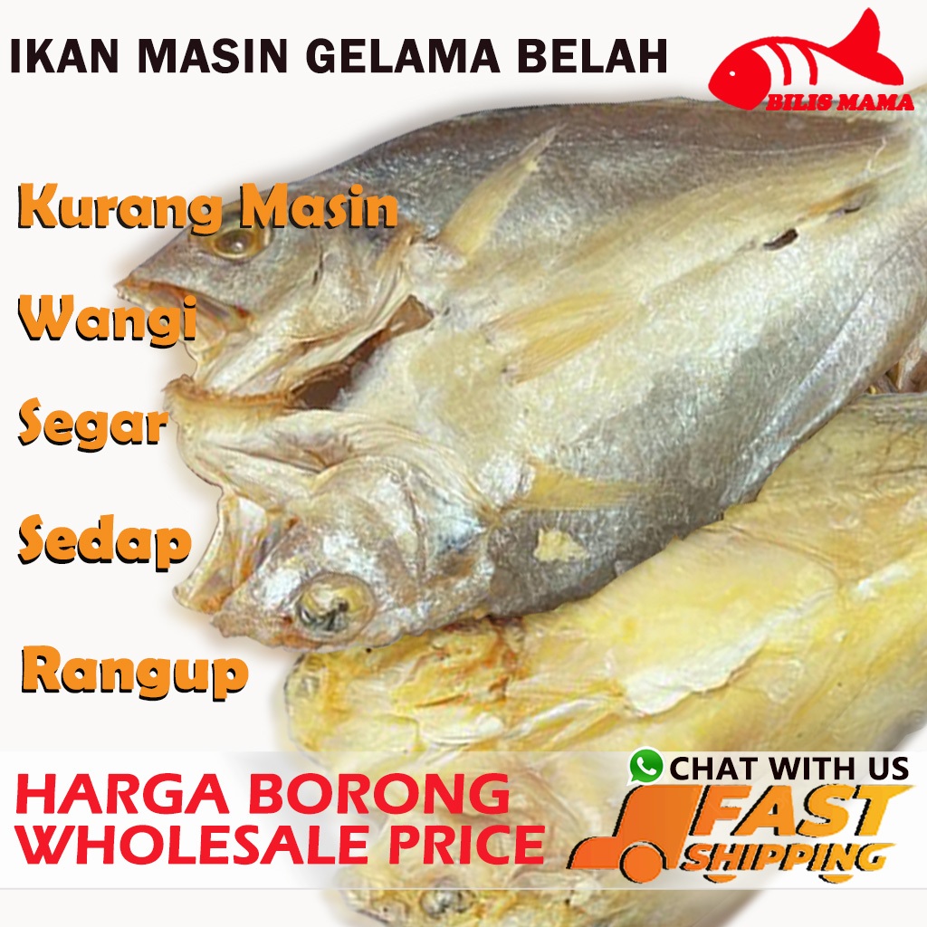 1kg Ikan Masin Gelama Belah / Ikan Kering Gelama Belah Ikan Gelame ...