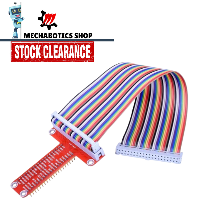 RPi GPIO Breakout Expansion Board+ 21cm 40Pin GPIO Flat Ribbon Cable ...