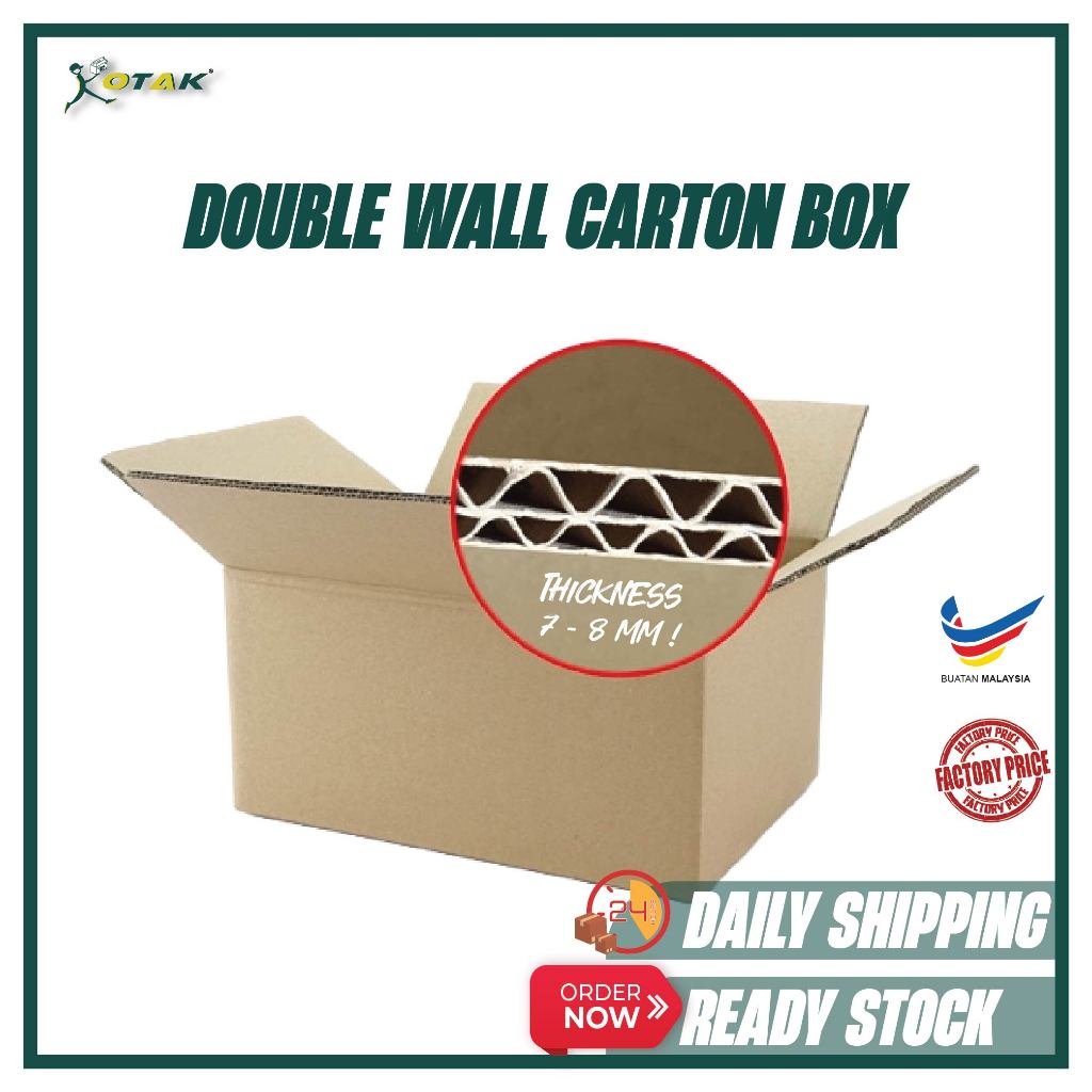 Carton Box Tebal Double Wall BA Flute 8mm | Shopee Malaysia