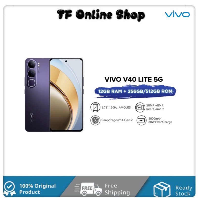 Vivo V40 Lite 5G(12GB+256GB/12GB+512GB)100% Original Set | Shopee Malaysia