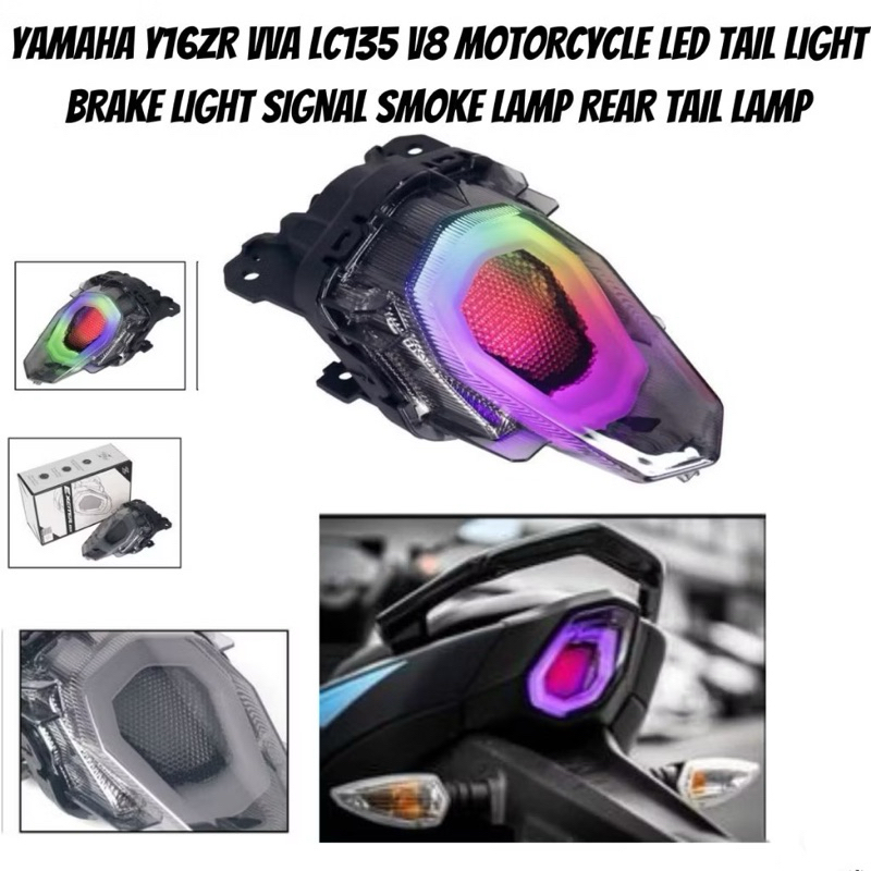 LAMPU BELAKANG YAMAHA Y16 / LC135 V8 RGB LED TAIL LAMP RAINBOW RUNING ...