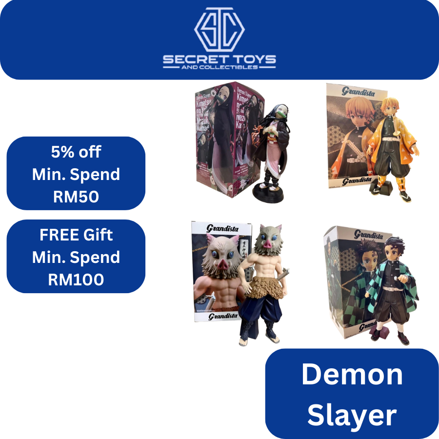Ready Stock Demon Slayer Large ROS Figure Set-Tanjiro Zenitsu Nezuko ...