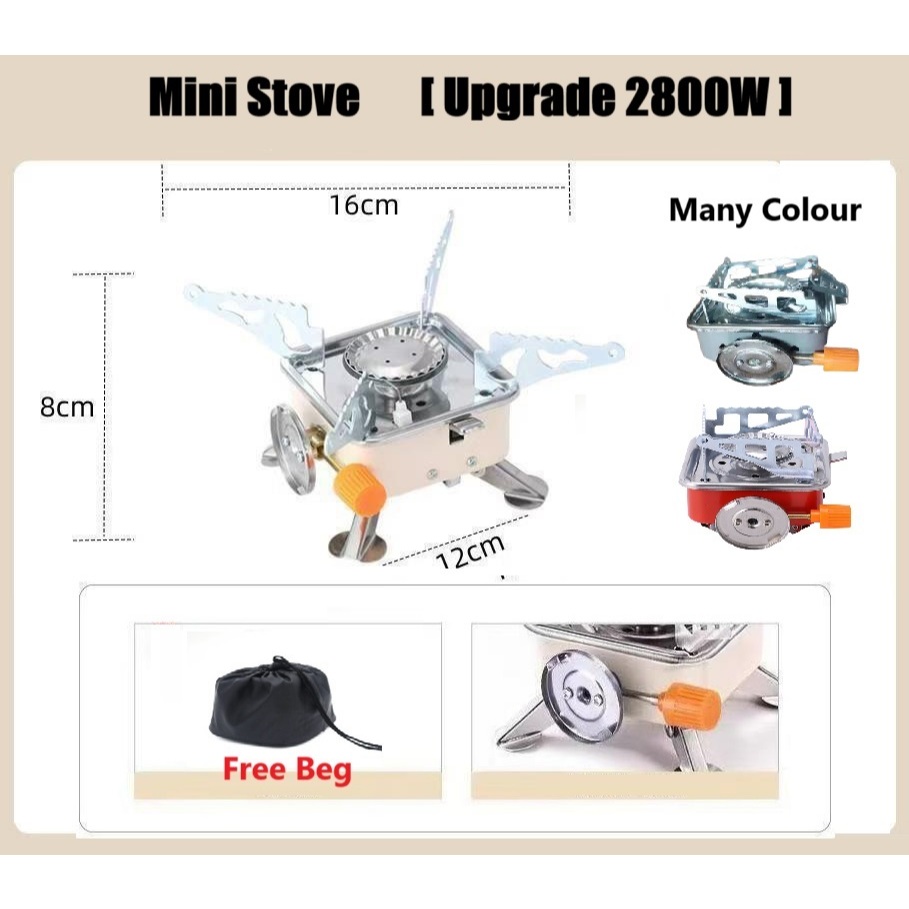 Mini dapur khemah senang bawah Gas Stove Camping Stove Burner Portable ...