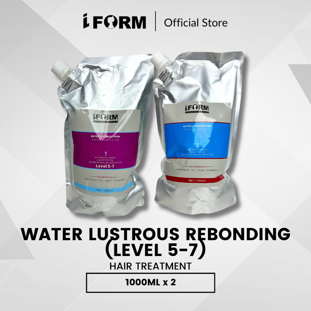IFORM Water Lustrous Hair Rebonding Set Level 5-7 For Color Hair ...