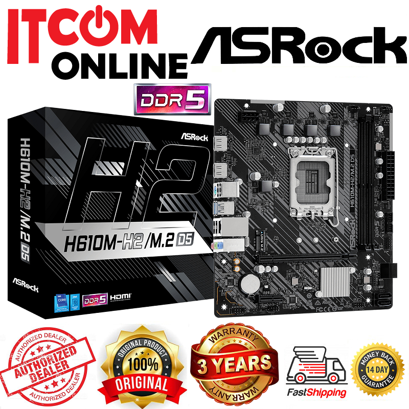ASROCK H610M-H2/M.2 D5 SOCKET 1700 DDR5 MOTHERBOARD (H610M-H2/M.2 D5 ...