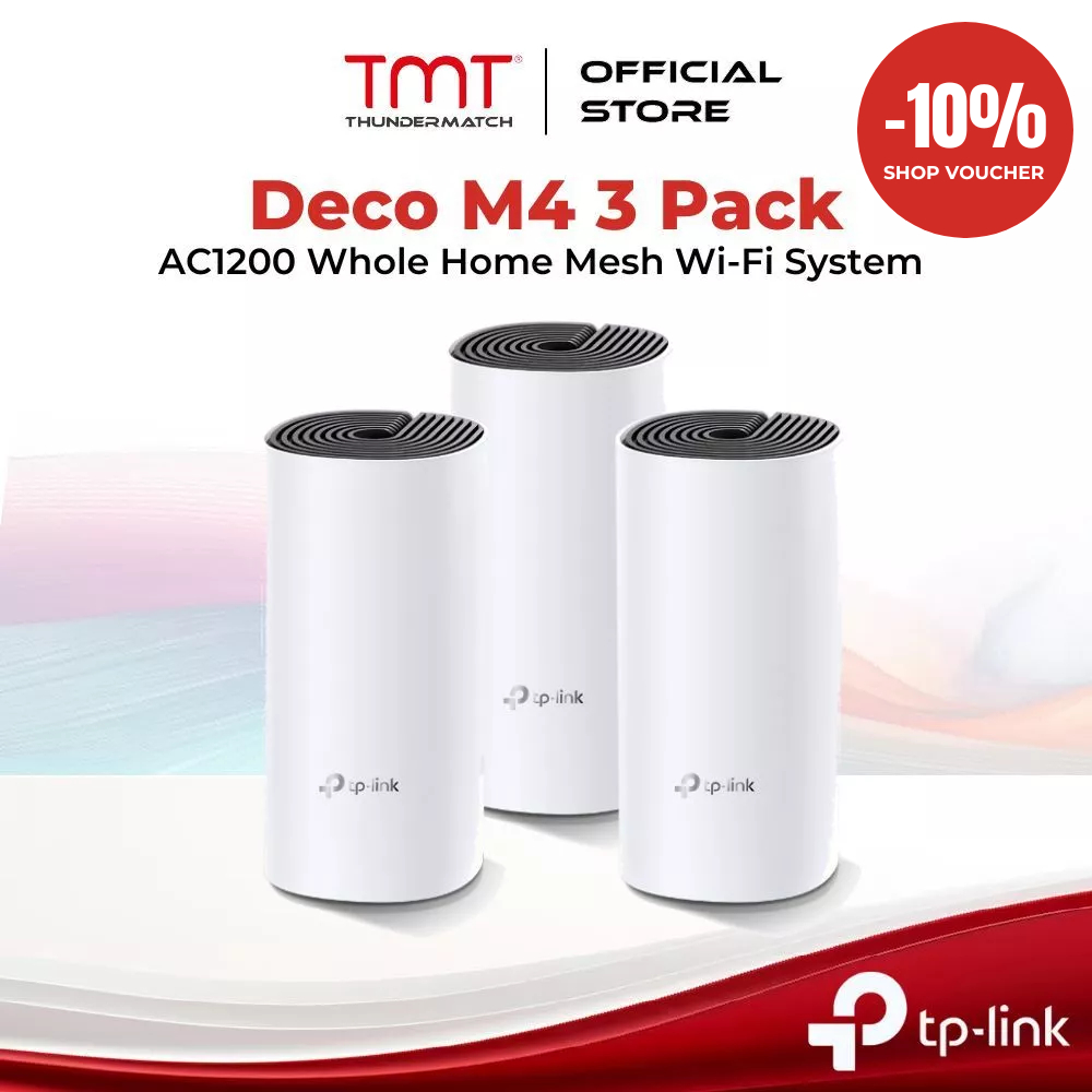 TP-Link Deco M4 2 Pack / 3 Pack AC1200 Whole Home Mesh Wi-Fi System ...