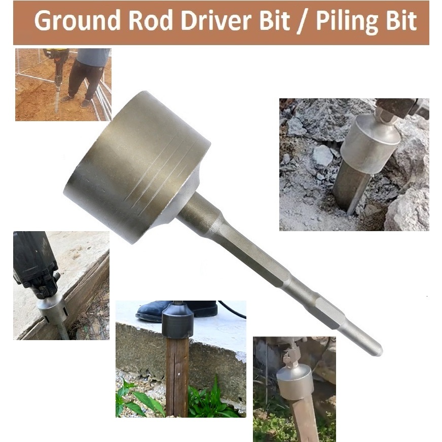 PilingBit88 Ground Rod Driver Earth Hammer Ground Rod Driver Bit ...