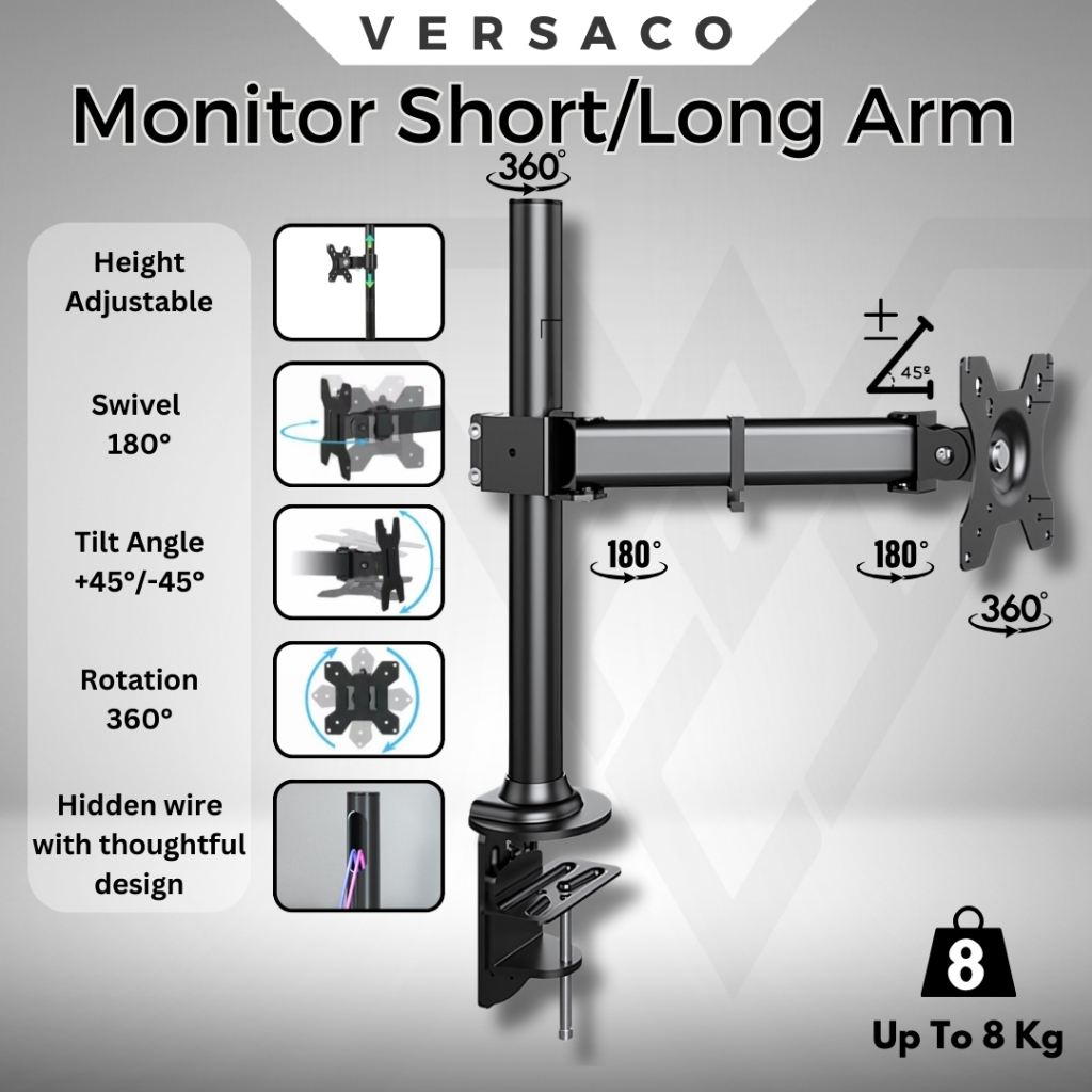 Monitor Short/Monitor Long/14 - 27 inch Single Computer Monitor Arm TV ...