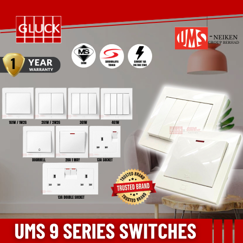 UMS 9 SERIES SWITCHES/ SUIS LAMPU/ SOKET UMS MURAH socket switch rumah ...