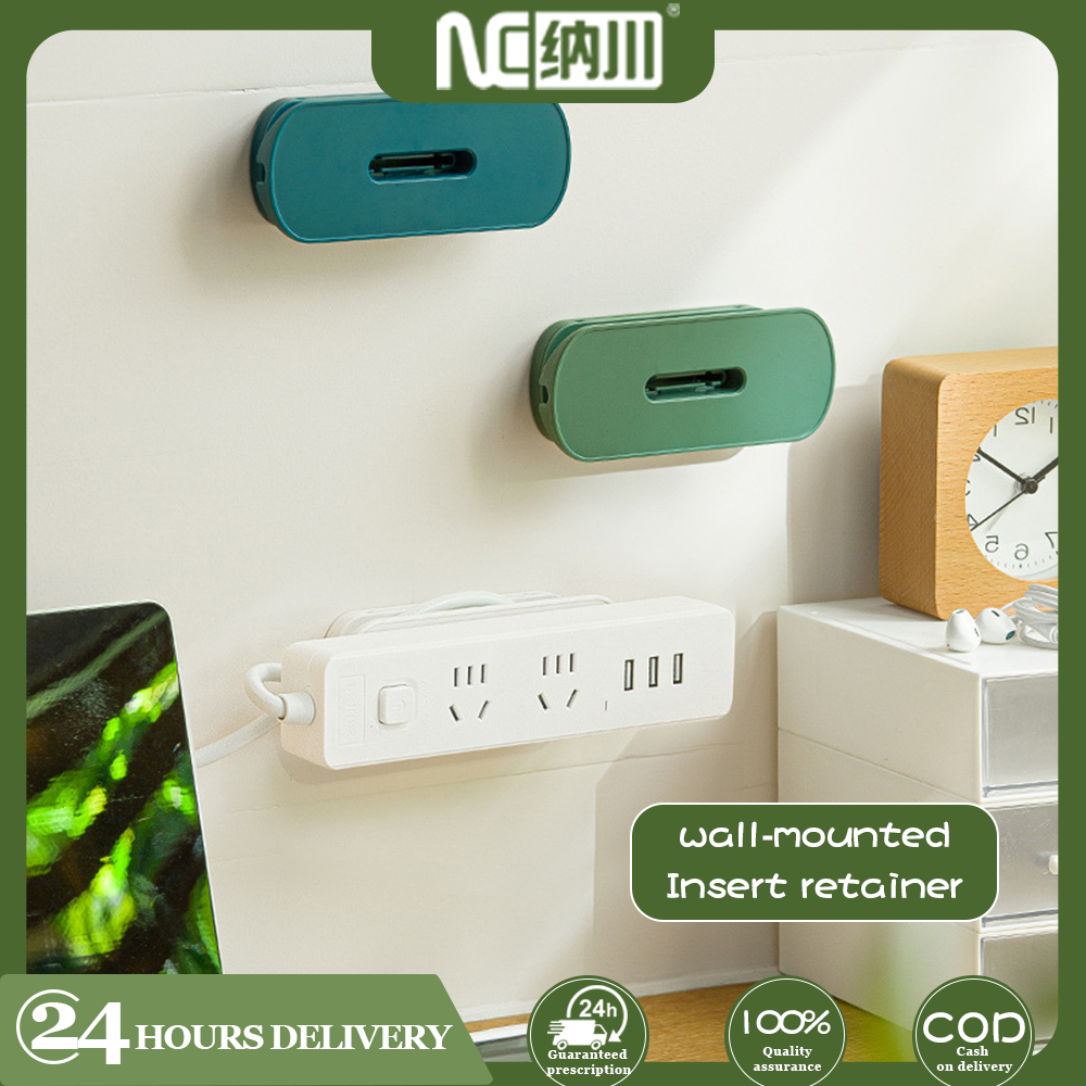 Self-adhesive Extension Holder Wall-mounted Non-punch Plug Socket ...