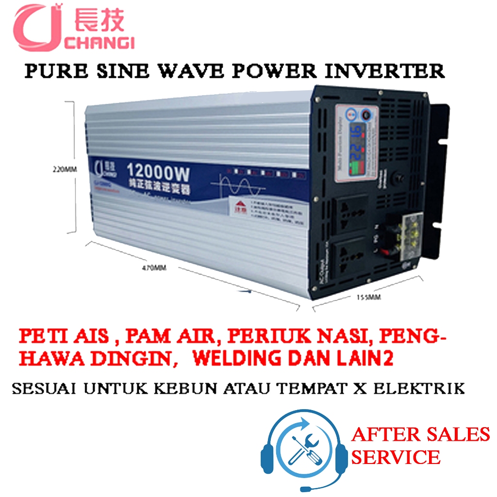 ( Warranty ) Power Inverter Kit 12000W Pure Sine Wave Inverter for home ...