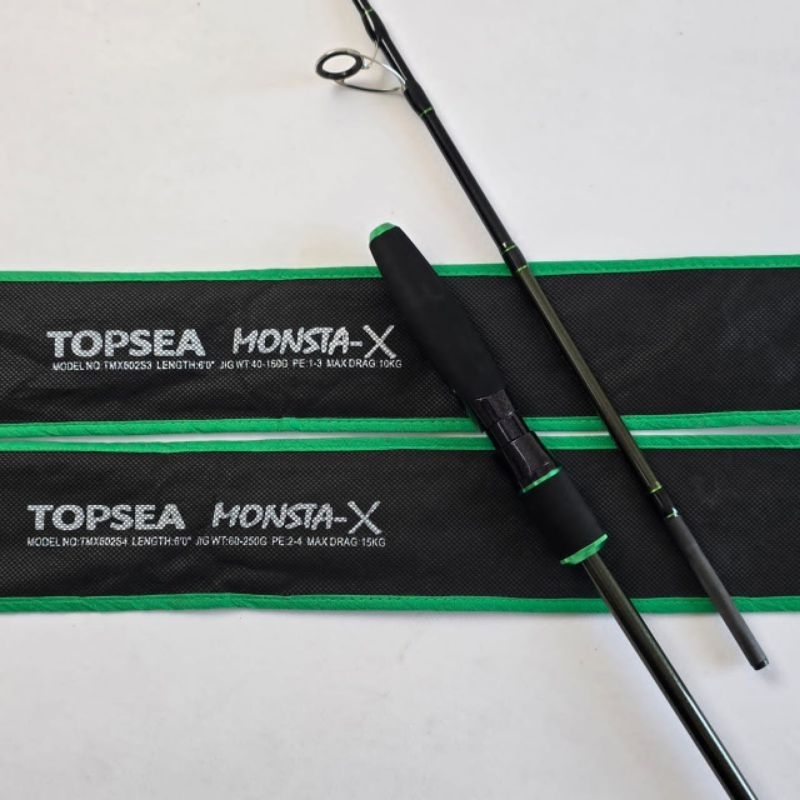 TOPSEA MONSTA-X ROD JIGGING KOLAM SOLID CARBON BUTTJOINT ROD PANCING ...