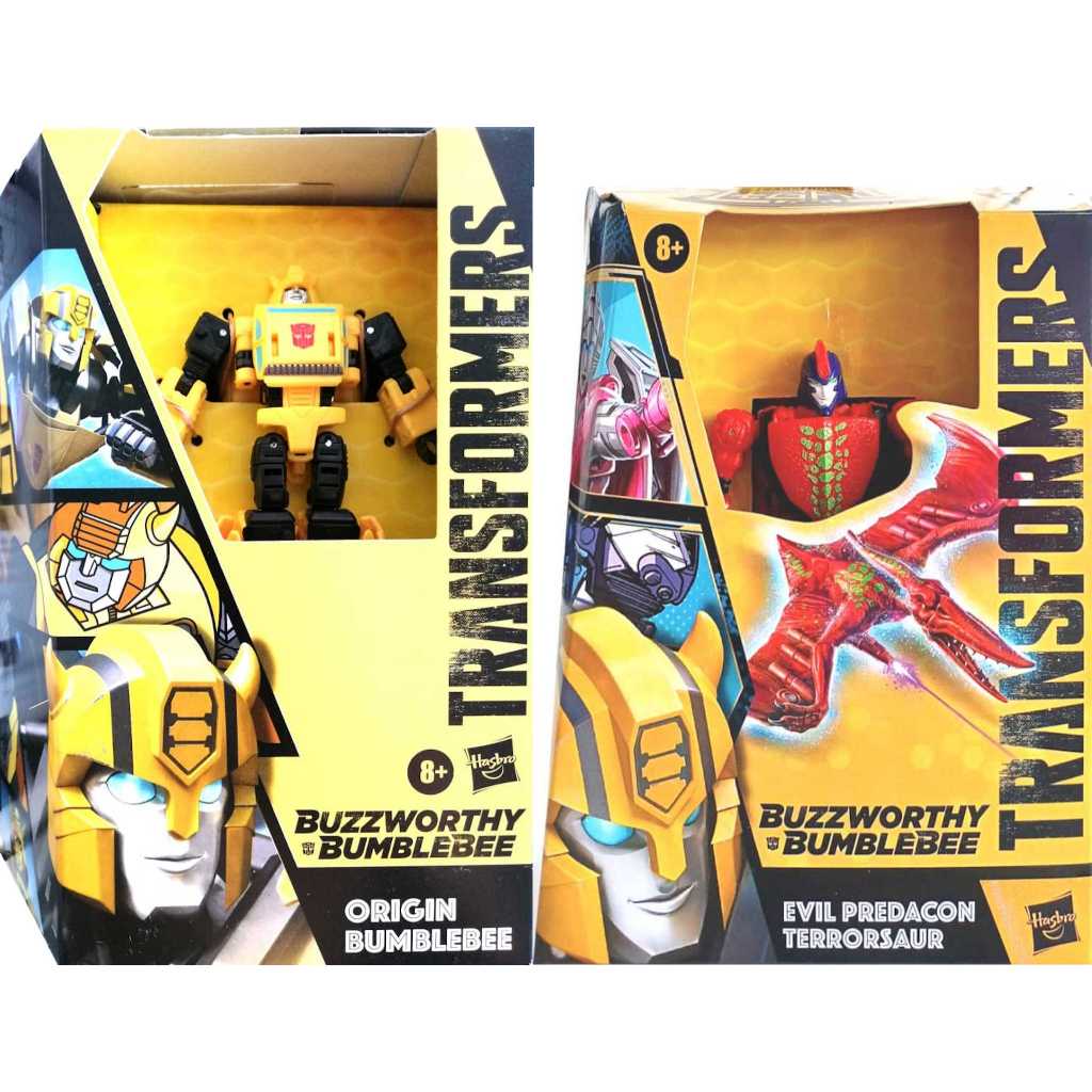Hasbro Transformers Buzzworthy Bumblebee Origin Bumblebee and Terrorsaur BIB | Shopee Malaysia