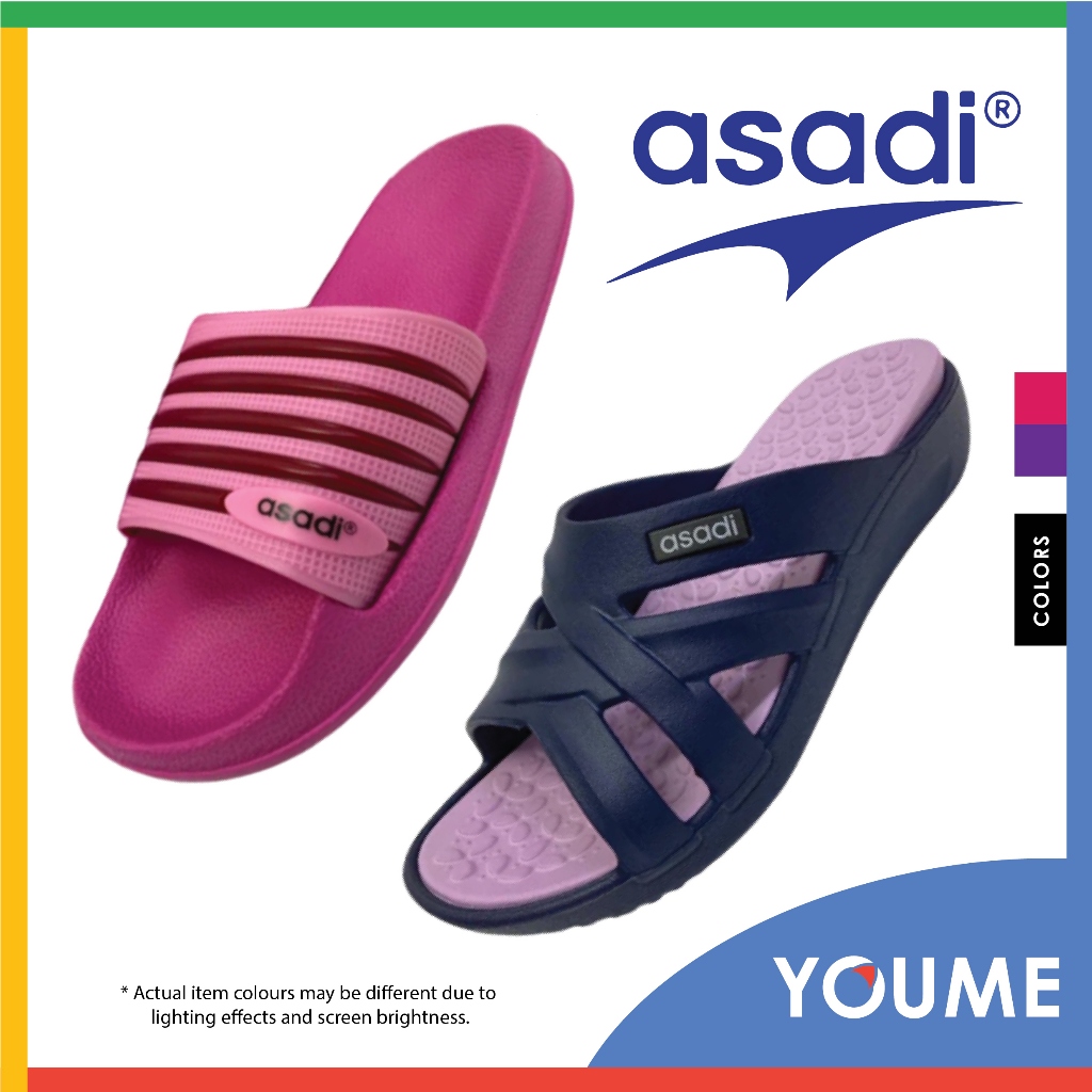 ASADI 138742-1479 Women Slides Slippers Sandals Anti Slip | Shopee Malaysia