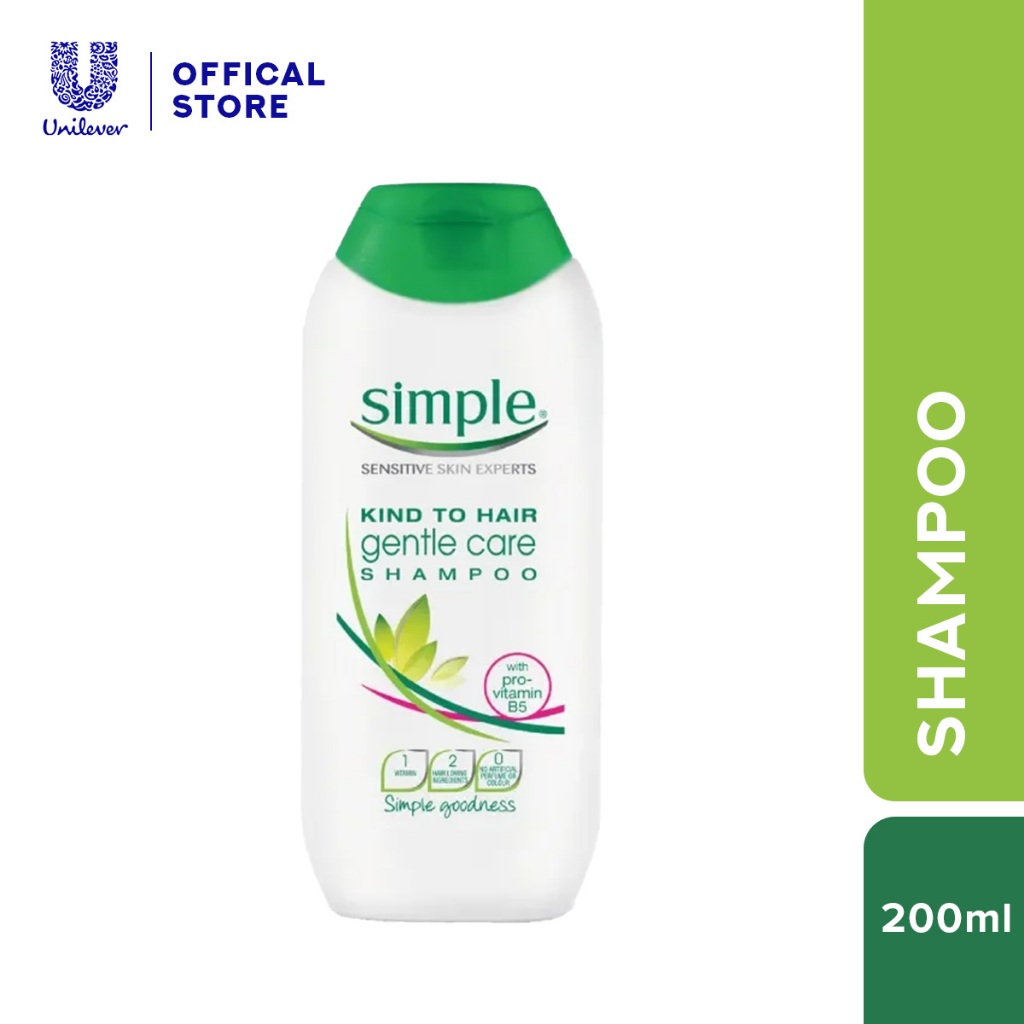 Simple Kind to Hair Gentle Care With Pro-Vitamin B5 Shampoo For Dry ...