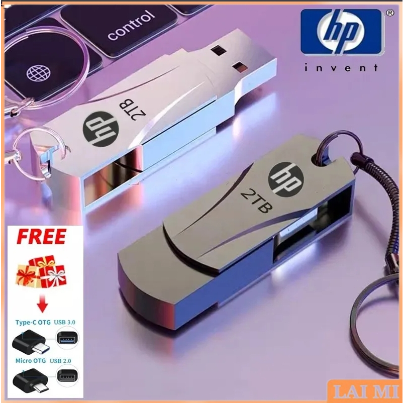 HP Pendrive Flash Drive High Speed 1TB 2TB 128GB USB3.0 Rotating USB Pen Drive Mental Drive Data ...